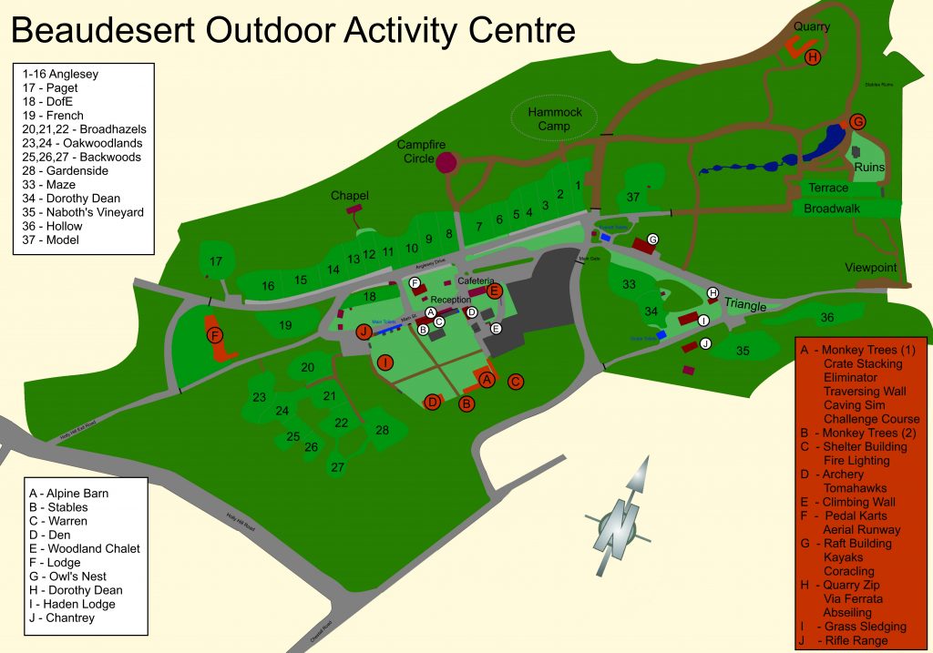 Centre Maps | Beaudesert Outdoor Activity Centre